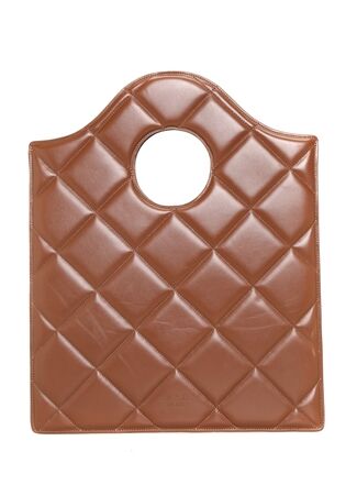 A.w.a.k.e. Mode Kadın Helga Kahverengi Örgü Dokulu Deri El Çantası Kırmızı EU