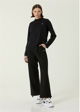 Champion Kadın Siyah Logo Nakışlı Pantolon S EU