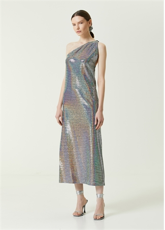 Dodo Bar Or Kadın Silver Tek Omuzlu İşlemeli Midi Kokteyl Elbise Gri 40 IT Dodo Bar Or Kadın Silver Tek Omuzlu İşlemeli Midi Kokteyl Elbise Gri 40 IT