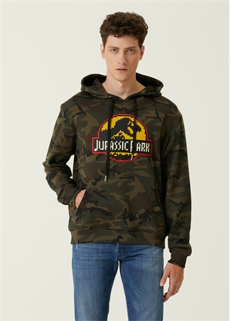 8-Bit by Mhrs Erkek Haki Kapüşonlu Kamuflaj Desenli Sweatshirt XS EU 8-Bit by Mhrs Erkek Haki Kapüşonlu Kamuflaj Desenli Sweatshirt XS EU