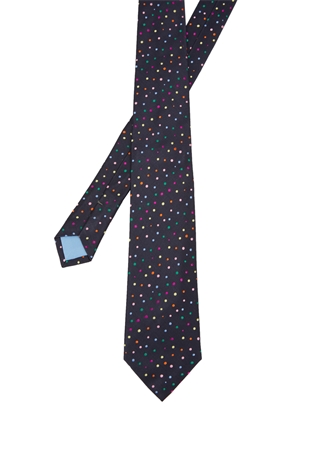 Tino Cosma Erkek Colorblocked Puantiye Desenli İpek Kravat EU Tino Cosma Erkek Colorblocked Puantiye Desenli İpek Kravat EU