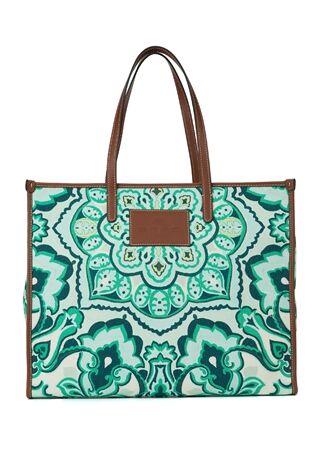 Etro Kadın Alişveriş Çantasi Yeşil Eu