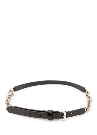 Beymen Club Kadın Siyah Zincir Detaylı Deri Kemer 80