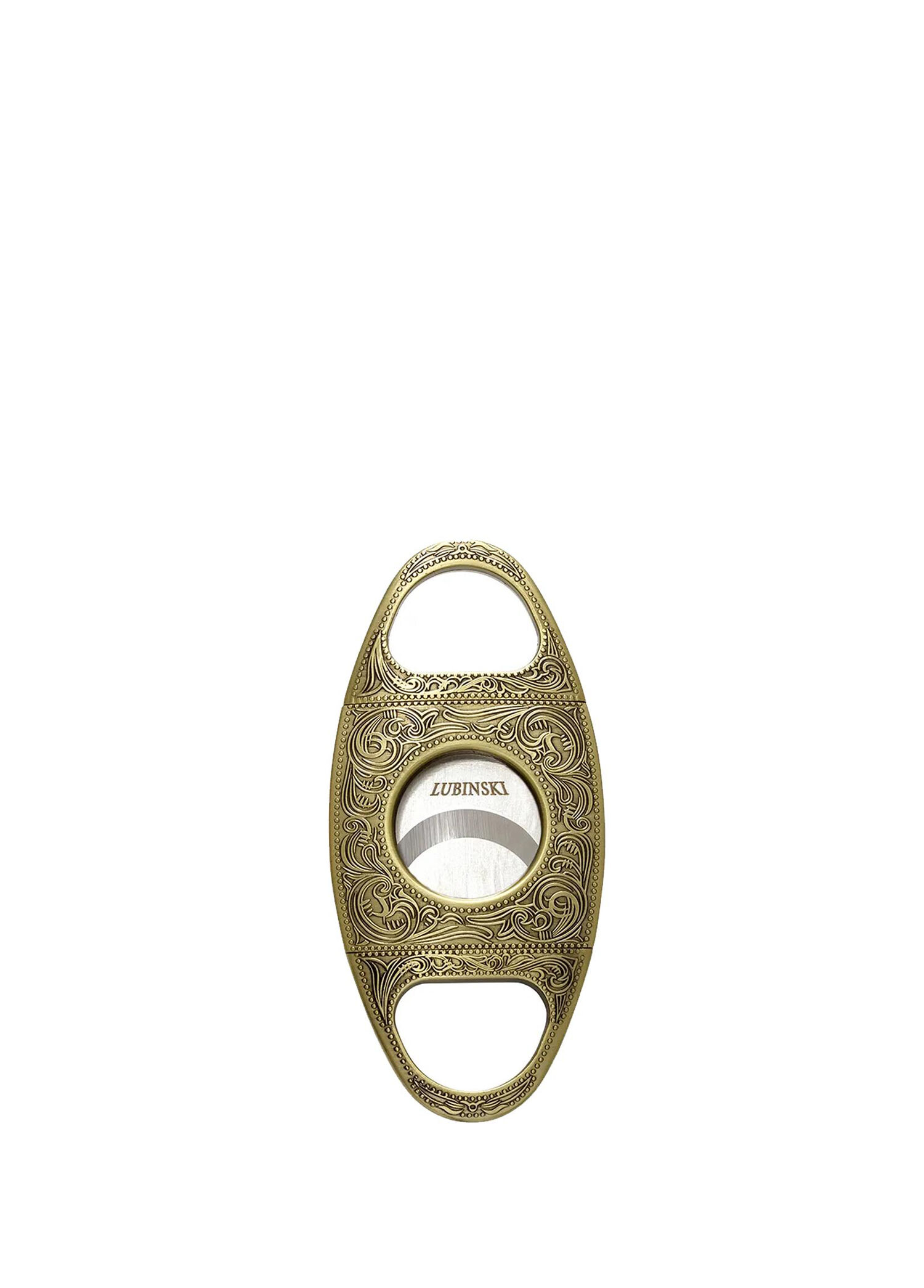 Lubinski - Damascus Pattern Bronze 60 Ring Cigar Cutter