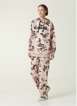 Red Valentino Kadın Pembe Gül Desenli Eşofman Altı XS EU