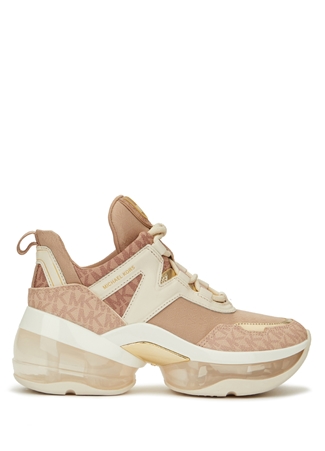 Michael Kors Kadın Altın Rengi Beyaz Geometrik Tabanlı Sneaker Pembe 6.5 US Michael Kors Kadın Altın Rengi Beyaz Geometrik Tabanlı Sneaker Pembe 6.5 US
