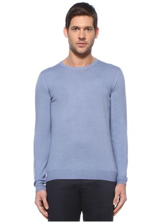 Pal Zileri Erkek Mavi Yün Kazak 48 IT