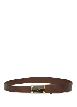 Dolce&Gabbana Erkek Kahverengi Deri Kemer 95 EU