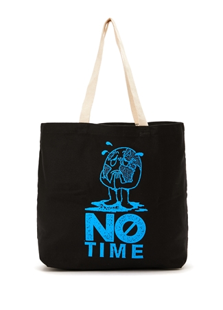 Obey Erkek Siyah Karikatür Ve Yazı Baskılı Omuz Çantası Eu