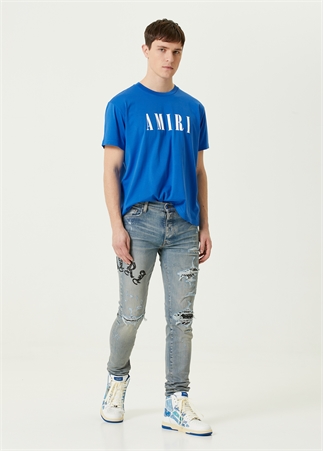Amiri Erkek Mavi Logo Detaylı Jean Pantolon 32 Us Amiri Erkek Mavi Logo Detaylı Jean Pantolon 32 Us