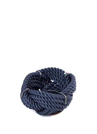 Marricreo Lacivert Medium Şerit Dokulu Sepet Marricreo Lacivert Medium Şerit Dokulu Sepet