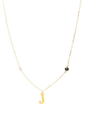 Collection-Alper Tunçoku Kadın J Harfi Formlu Altın Rengi Kolye EU