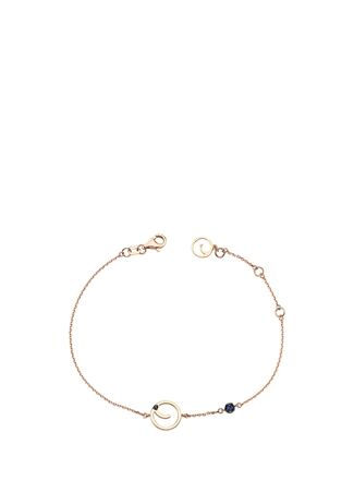 Bee Goddess Kadın Shakti Safir Taşlı Altın Rengi Bileklik EU IT