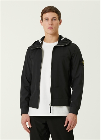 Stone Island Erkek Siyah Kapüşonlu Mont M EU Stone Island Erkek Siyah Kapüşonlu Mont M EU