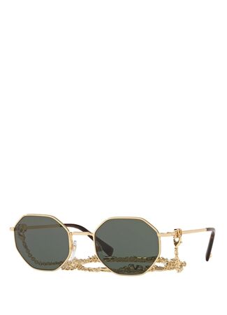Valentino Kadın Octagonal Metal Güneş Gözlüğü 52 Eu