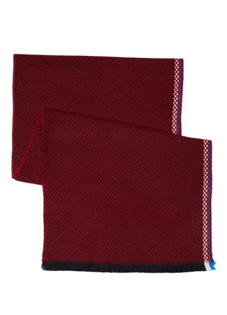 Beymen Club Erkek Kırmızı Verev Desenli Yün Fular EU Beymen Club Erkek Kırmızı Verev Desenli Yün Fular EU