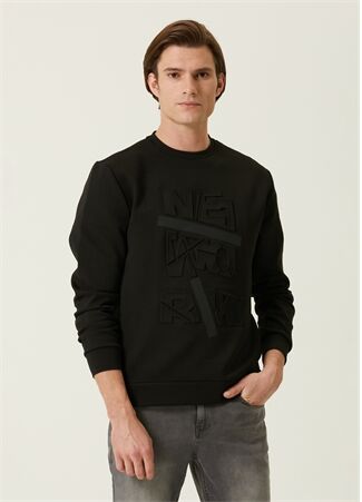 Network Erkek Slim Fit Siyah Sweatshirt S EU