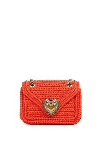 Dolce&gabbana Kadın Turuncu Örgü Dokulu Omuz Çantası Eu