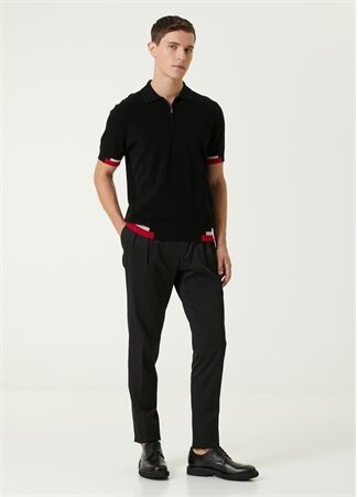 Palzileri Lab Erkek Siyah Yüksek Bel Çift Pilili Pantolon 50 IT Palzileri Lab Erkek Siyah Yüksek Bel Çift Pilili Pantolon 50 IT