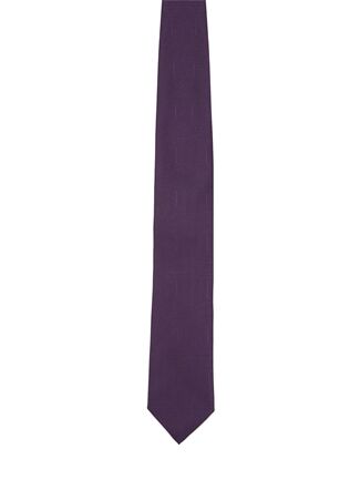 Pal Zileri Erkek Mor Geometrik Desenli İpek Kravat EU