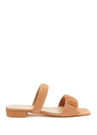 Beymen Club Kadın Taba Büzgülü Süet Terlik Turuncu 36