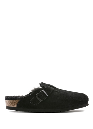 Birkenstock Erkek Boston Fell Siyah Shearlingli Kadın Süet Terlik 42 EU