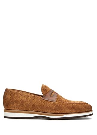 Bontoni Erkek Kahverengi Deri Loafer 40 Eu