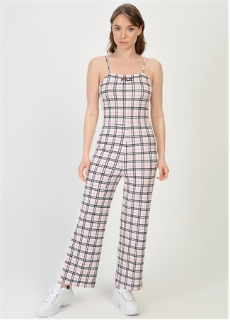 Fila Kadın Tamuja İnce Askılı Kareli Bol Paça Tulum S EU