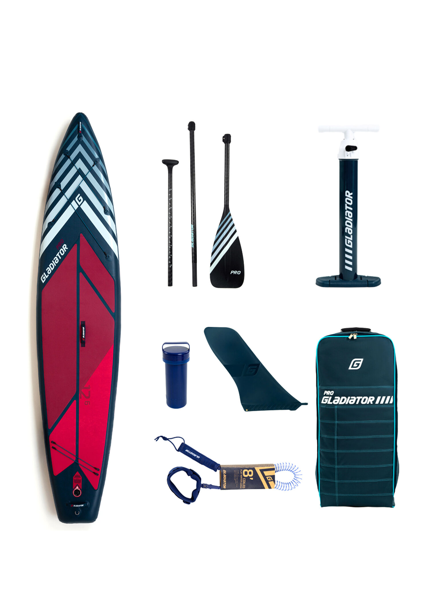 Gladiator - Pro 12'6T Paddle Surfing Full Pack Inflatable Sup Paddle Board