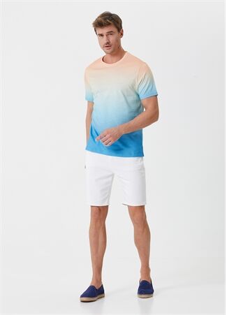 Network Erkek Mavi Turuncu T-shirt S Eu