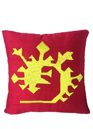 Atölye11 Anadolu Motifi Pembe 25x25cm İpek Dekoratif Yastık Çok Renkli Atölye11 Anadolu Motifi Pembe 25x25cm İpek Dekoratif Yastık Çok Renkli