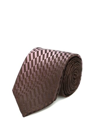 Pal Zileri Erkek Bordo Geometrik Desenli İpek Kravat EU