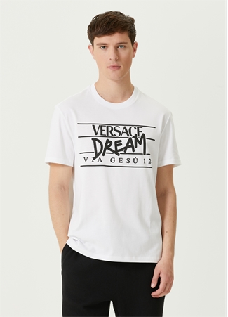 Versace Erkek Beyaz Logo Detaylı T-shirt S Eu Versace Erkek Beyaz Logo Detaylı T-shirt S Eu