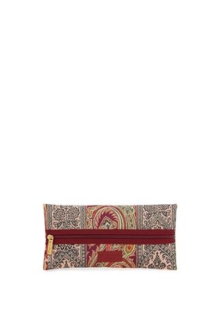 Etro Kadın Kırmızı Etnik Desenli Makyaj Çantası EU