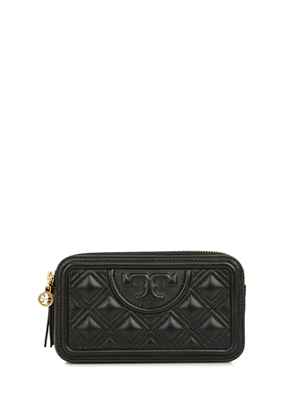 Tory Burch Kadın Siyah Logo Dokulu Deri Omuz Çantası EU Tory Burch Kadın Siyah Logo Dokulu Deri Omuz Çantası EU