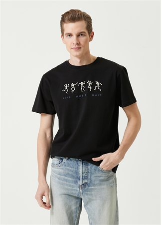 Cult of Cuddle Erkek Siyah Baskı Detaylı T-shirt S EU Cult of Cuddle Erkek Siyah Baskı Detaylı T-shirt S EU