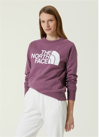The North Face Kadın Mor Bisiklet Yaka Logolu Sweatshirt XS EU