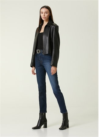 Frame Denim Kadın Le Sylvie Slender Straight Mavi Jean Pantolon 26 US Frame Denim Kadın Le Sylvie Slender Straight Mavi Jean Pantolon 26 US