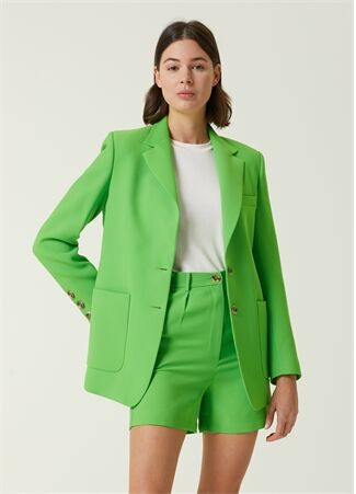 Muse For All Kadın Ariana Yeşil Kelebek Yaka Ceket 38 EU