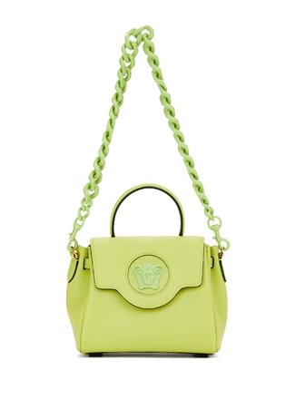 Versace Kadın Yeşil Medusa Detaylı Deri Çanta Eu Versace Kadın Yeşil Medusa Detaylı Deri Çanta Eu
