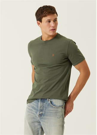 Les Deux Erkek Haki Bisiklet Yaka Logolu T-shirt Yeşil S EU Les Deux Erkek Haki Bisiklet Yaka Logolu T-shirt Yeşil S EU