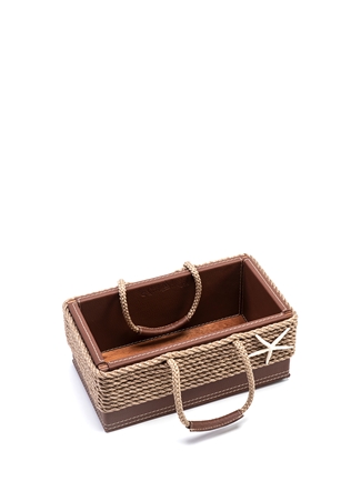 Marricreo Rigid Bej Deniz Yıldızı Detaylı Dekoratif Kutu