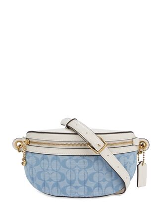 Coach Kadın Mavi Logo Desenli Omuz Çantası EU Coach Kadın Mavi Logo Desenli Omuz Çantası EU