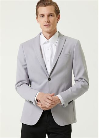 Pal Zileri Erkek Gri Kelebek Yaka Ceket 48 IT