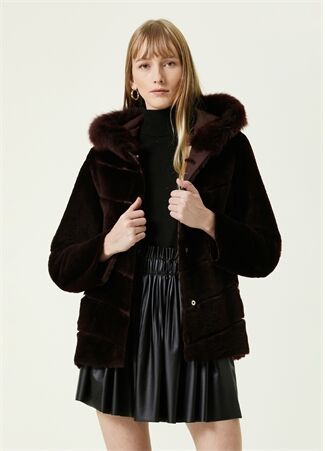 Network Kadın Regular Fit Bordo Yün Kaban S EU Network Kadın Regular Fit Bordo Yün Kaban S EU