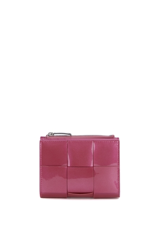 Bottega Veneta Kadın Pembe Örgü Dokulu Deri Cüzdan EU Bottega Veneta Kadın Pembe Örgü Dokulu Deri Cüzdan EU