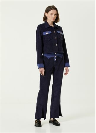 Alixa Kadın Robi Lacivert Kadife Gömlek Pantolon Seti 34 EU Alixa Kadın Robi Lacivert Kadife Gömlek Pantolon Seti 34 EU