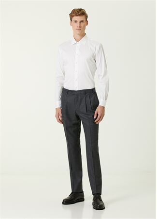 Beymen Collection Erkek Antrasit Pilili Pantolon Gri 46 IT