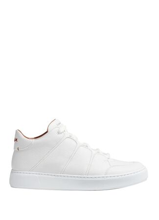 Zegna Erkek Beyaz Logolu Deri Sneaker 7 IT