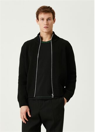 Bottega Veneta Erkek Siyah Örgü Dokulu Mont M EU